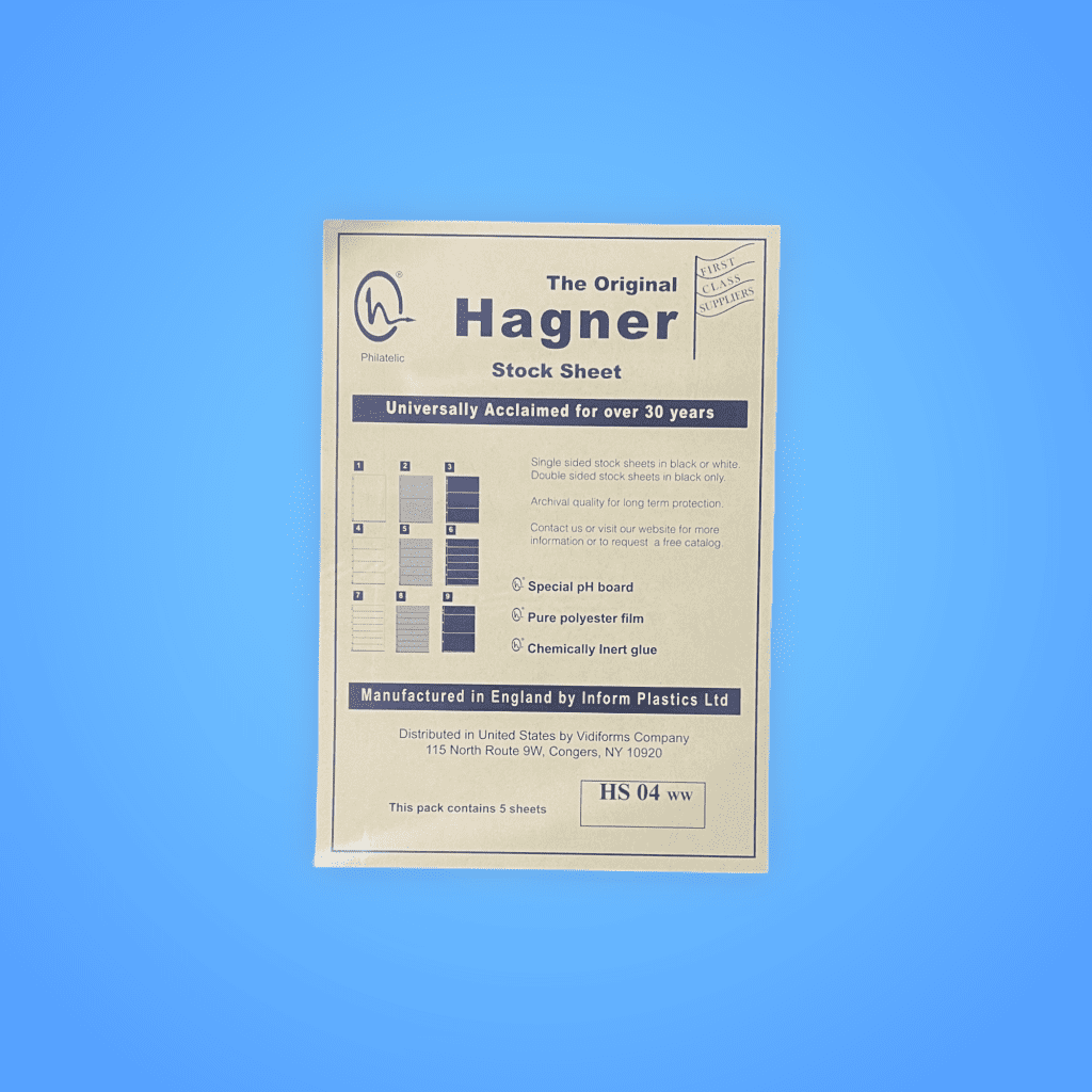 HAGNER STOCK SHEETS - SINGLE SIDED - 4 ROWS | iStampMounts